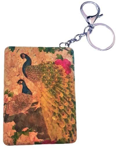 Rectangle Shaped Key Chain Portable Makeup flip Mirror (Vintage ...