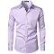 PARKLEES Men's Urban Stylish Casual Business Slim Fit Long Sleeve ...
