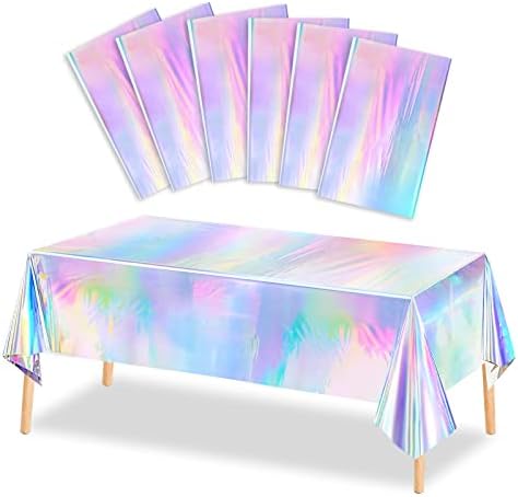 Amazon.com: 3 Pack Iridescent Tablecloth, 54" x 108" Birthday Party ...