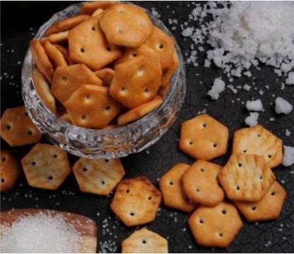 Nature Bit Small Salted Hexagonal Biscuits | Mini Cracker Bites | Chai ...
