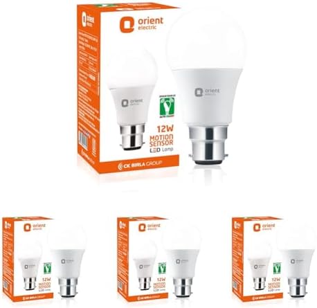 Orient Electric Motion Sensor LED Bulb 12W, radar based led light with ...