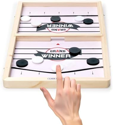 Carroflick™ Fastest Finger First 3 in 1 Wooden Sling Puck Board Game ...
