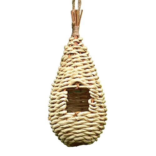 Roosting Pouch Bird Shelter – Woven Reed Hanging Nest Pocket for Birds ...