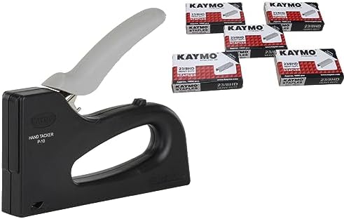 Kaymo Hand Tacker P-10 Metal Body 6-10mm with Stapler Pin 23/8-H Heavy ...