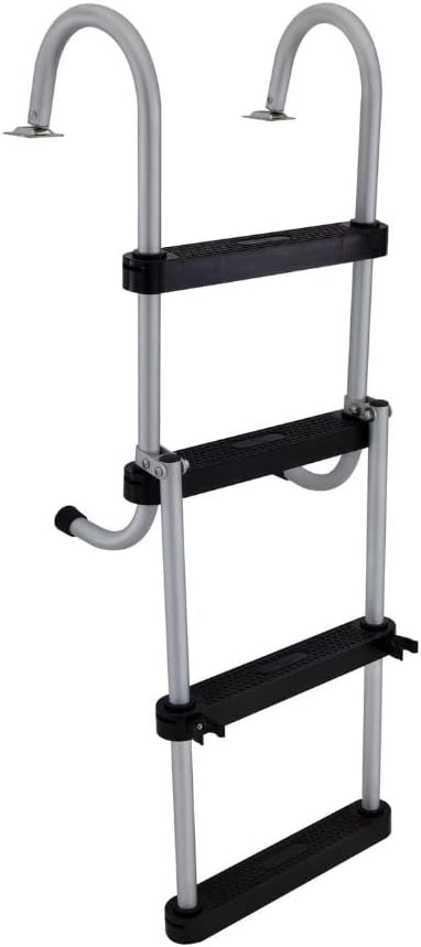 Amazon.com: DeckMate Folding Pontoon Boat Ladders (Flush Mount Quick ...