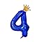 Amazon.com: 40 inch Navy Blue Crown Number 1 Balloons,Giant Large 1 ...