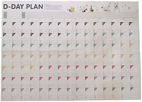 ExcelityD-Day 100 Calendar Plan Paper 100 Days Countdown Schedule Wall ...