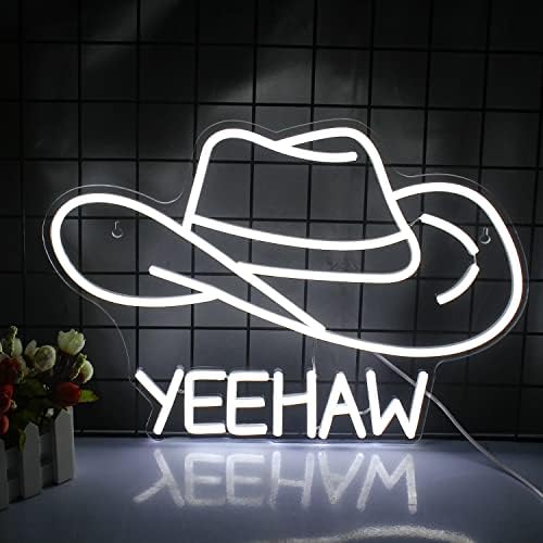 Amazon.com : Manimo Cowboy Boot and Hat Neon Sign, LED Pink Cowgirl ...