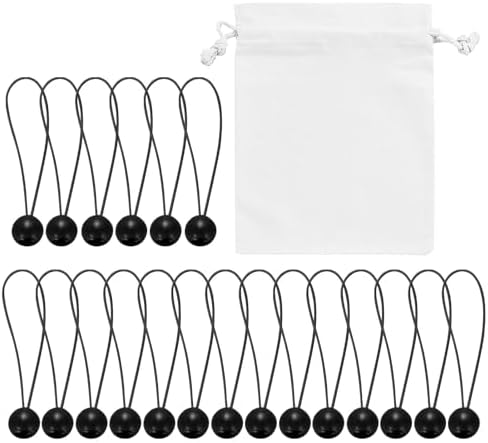 20 PcsBungee Cords with Balls, Bungee Balls,Tarp Ties, Tarp Elastic ...
