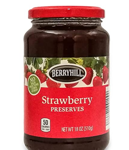 Amazon.com : Berryhill Strawberry Preserves 18 Oz 510 Gr (1 Jar ...