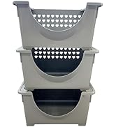 Amazon.com - Skywin TidyFriend Stackable Storage Bins for Pantry, 4 Pack Stackable Bins For ...
