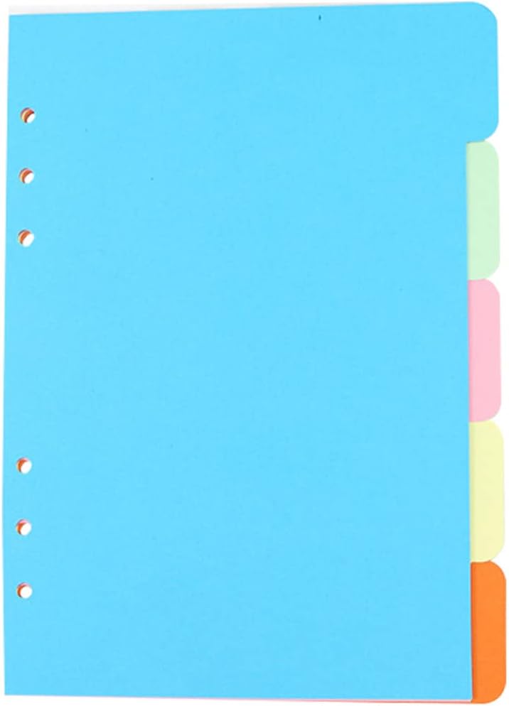 Amazon.com : NUOBESTY 5pcs Index Paper Label Binder Divider A4 Binder ...