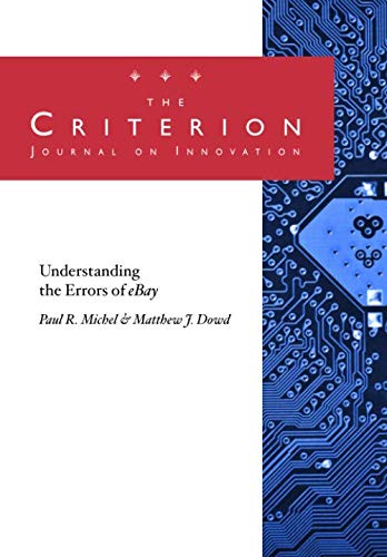 Understanding the Errors of eBay: Michel, Paul R., Dowd, Matthew J ...