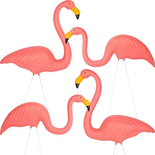 Amazon.com: JOYIN 3 Pack Large Pink Flamingo Yard Decorations, Medium ...