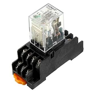 uxcell Electromagnetic Power Relay, HH54P DC 12V Coil 4P4T 14 Pins Electromagnetic Power Relay ...