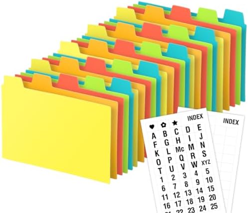 Amazon.com : Koogel 268PCS Index Card Holder Kit, 2PCS Index Card Boxes ...