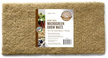 Amazon.com : All-Natural Hemp Mat for Growing Microgreens 10" x 20 ...