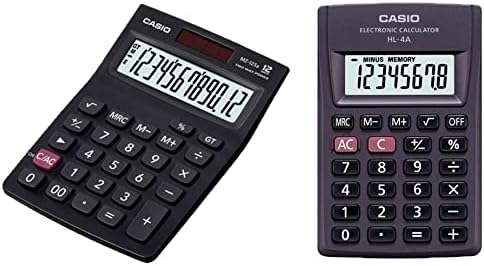Casio MZ-12SA Desktop Calculator with Square Root and GT Key & Casio HL ...