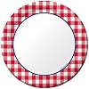 Amazon.com: Red Gingham Fun 7" Paper Plates - 8 Ct : Health & Household