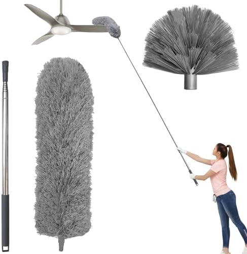 Amazon.com: Cobweb Duster with Extension Pole, 30-100 Inch Long Handle ...