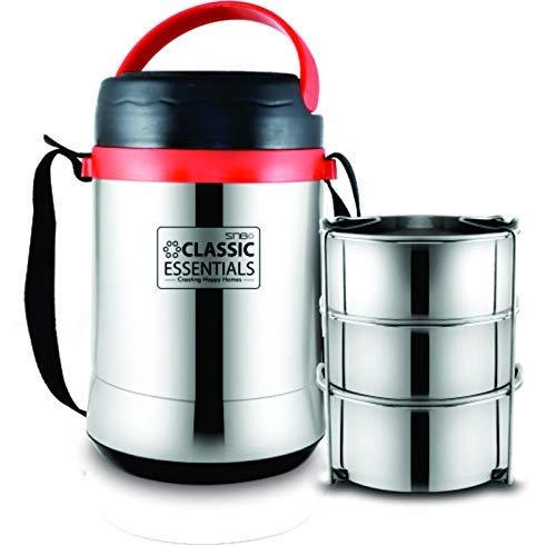 Buy CLASSIC ESSENTIALS Stainless Steel Lunch Box Thermo Stainless Steel ...