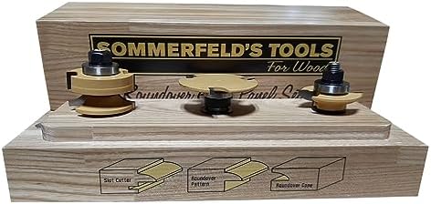 Sommerfeld 3 Piece Woodworking Glass Panel Roundover Door Set 1/2-Inch ...