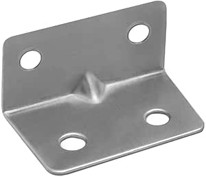 Set of 4 Angle Connectors Hole Brackets Stainless Steel Shelf Support ...