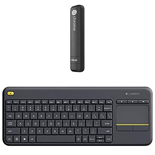 ASUS CHROMEBIT CS10 Stick-Desktop PC & Logitech Wireless Touch Keyboard ...