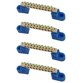 4PCS M4 Ground Bus Bar, 10 Positions Terminal Grounding Bar, Binding ...