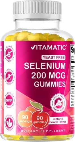 Amazon.com: Vitamatic Yeast Free Selenium Gummies 200mcg as ...