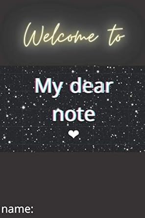 My dear note: School notebook : 100 Pages : Size 6 × 9 : Amazon.in: Books