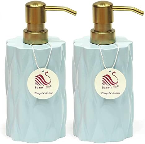 Amazon.com: Suanti Sage Green Soap Dispenser Set of 2 for Bathroom ...