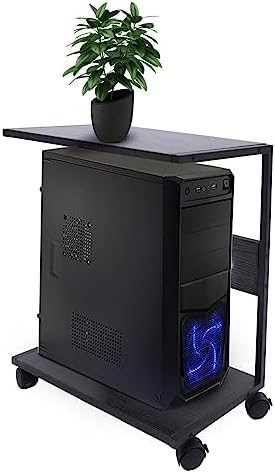 Amazon.com : BJTDLLX Computer Tower Stand, 2-Tier Metal PC Desktop ...