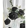 Amazon.com: Gankar Black Roses Artificial Flowers 25 pcs, Real Touch ...
