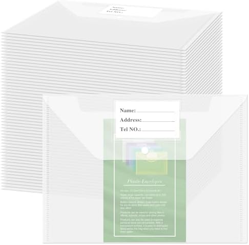 Amazon.com : NACHLYNN 108 Pack Plastic Envelopes Poly Envelopes, A4 ...