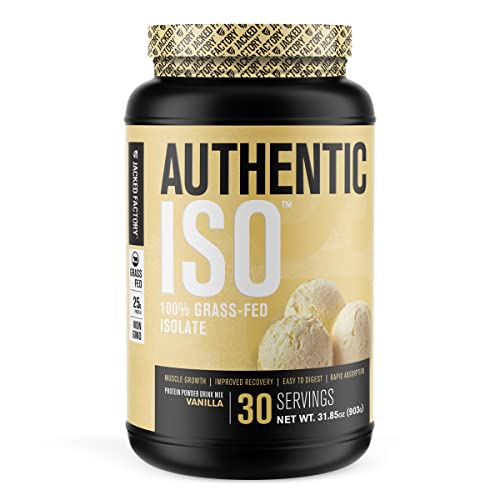 Jacked Factory Authentic ISO Grass Fed Whey Protein Isolate Powder ...