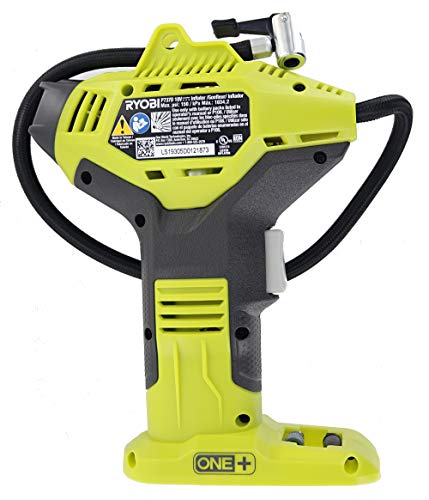 Ryobi Portable Power Inflator for Tires [NEW DIGITAL GAUGE] [18-Volt ...