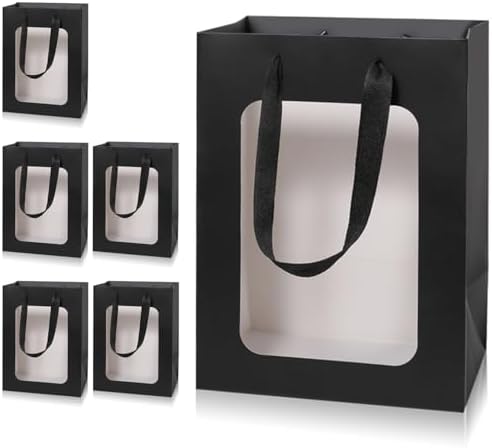 Amazon.com: NBEADS 12 Pcs Kraft Paper Bags with Window, 2.8x7.8x7.7 ...