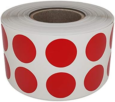 Royal Green Red Dot Stickers on a Roll for Color Coding 13mm Adhesive ...