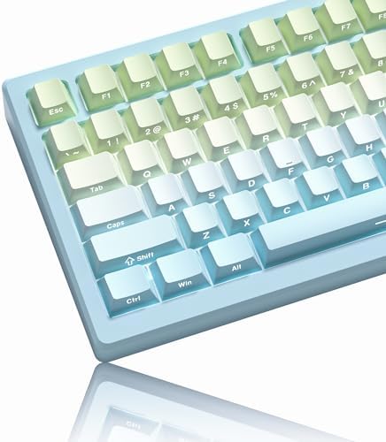 Amazon.com: Womier Keyboard Keycaps Clear, Pink Keycaps 60 65 75 100 ...
