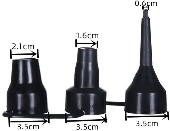 4 Pieces Replacement Nozzles 3 in 1 3 Sizes Plastic Nozzle Heads Air ...