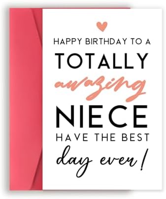Amazon.com : Missonemi Funny Niece Birthday Card, Happy Birthday Niece Card from Aunt Uncle ...