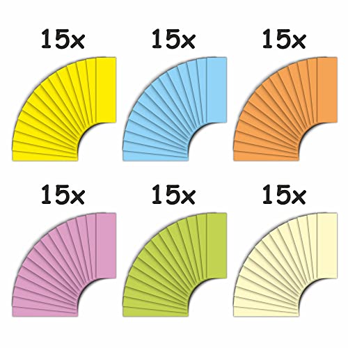 Pack of 90 Magnetic Strips 3 x 10 cm Writeable Wipe Clean Reusable ...
