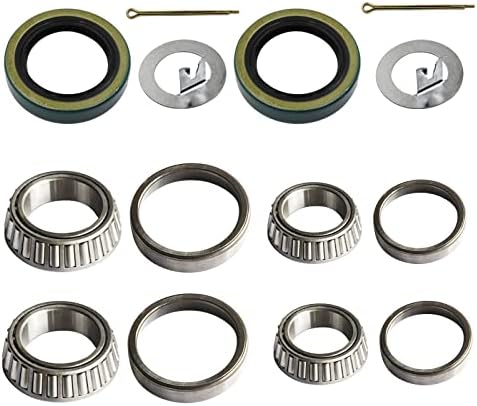 Amazon.com: Trailer Bearing kit, 2 Pack Wheel Hub Bearing Kit with 10 ...