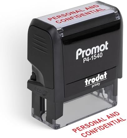 Amazon.com : Promot Personal and Confidential - Self Inking Rubber ...