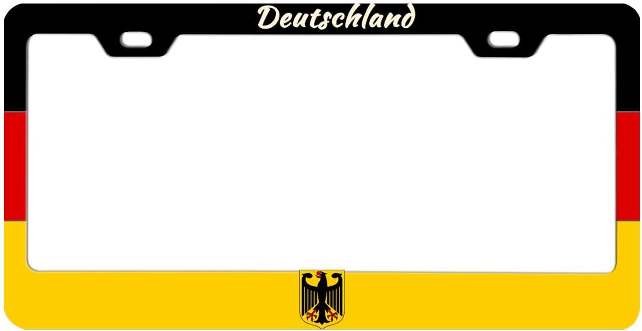 Amazon.com: Germany Flag with Emblem License Deutschland Plate Frame ...