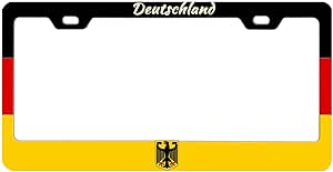 Amazon.com: Germany Flag with Emblem License Deutschland Plate Frame ...