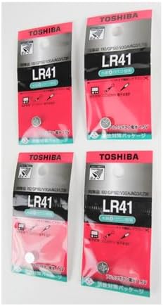 Amazon | 【4個セット】 東芝 アルカリボタン電池 LR41 [ LR41EC ] テルモ オムロン 電子体温計 交換（電卓 電子 ...