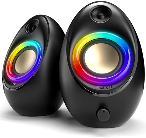 Amazon.com: Bluedee Computer Speakers for Desktop PC, 20W Peak Power ...