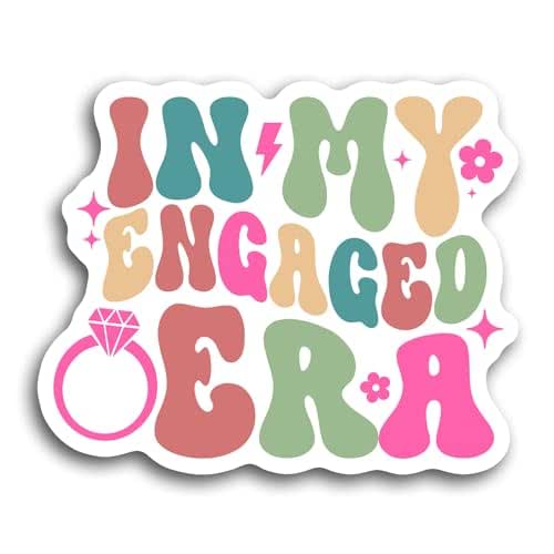 Amazon.com: In My Engaged Era Sticker Getting Married Bachelorette ...